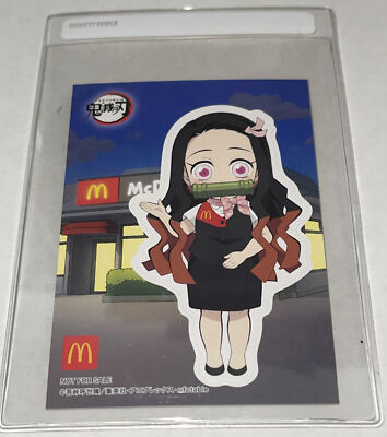 NEZUKO KAMADO MCDONALDS adesivo carta ANIME Demon Slayer Kimetsu NO ...