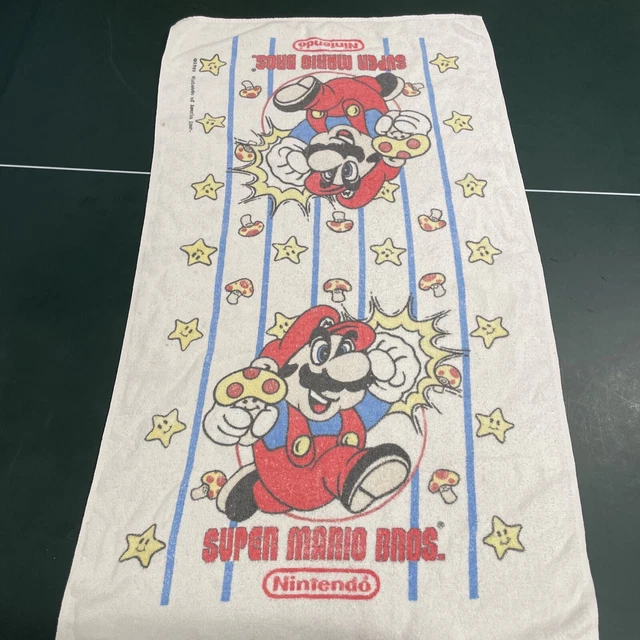 VINTAGE 1989 SUPER Mario Bros. bath towel - Nintendo RARE. Made In USA ...