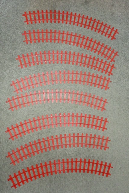 VINTAGE 0 GAUGE O Tri-ang / NOVO Big Big Train Curved Track x8 making ...