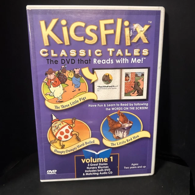 KICSFLIX CLASSIC TALES DVD & Audio CD 2005 V1 Learn to Read Stories VGC ...