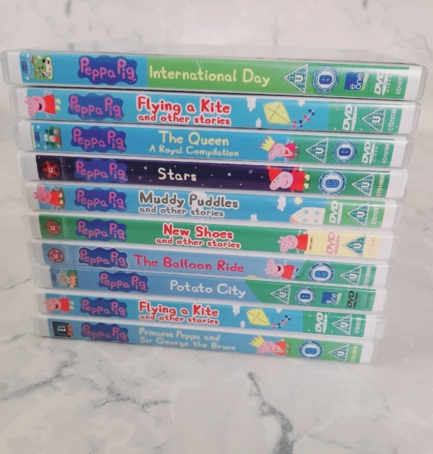 PEPPA PIG DVD Job Lot Bundle x10 Childrens Cartoons Preschool George £ ...