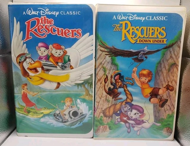 THE RESCUERS AND Rescuers Down Under VHS Black Diamond Classics Walt ...