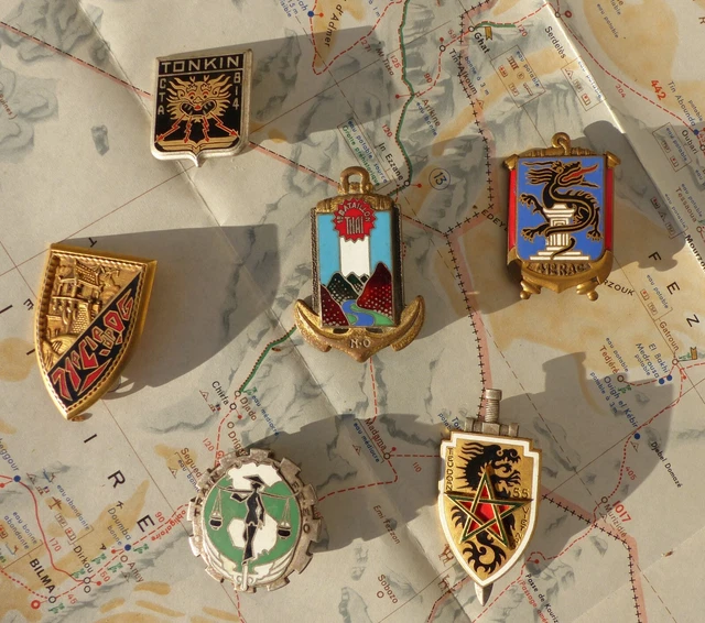 RARE LOT INSIGNE Ancien Militaire Medaille Armee Francaise Vietnam ...