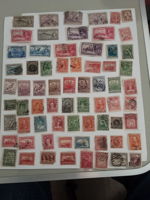 NEWFOUNDLAND STAMP 68 x different types unique postmarks ,usednh,as ...
