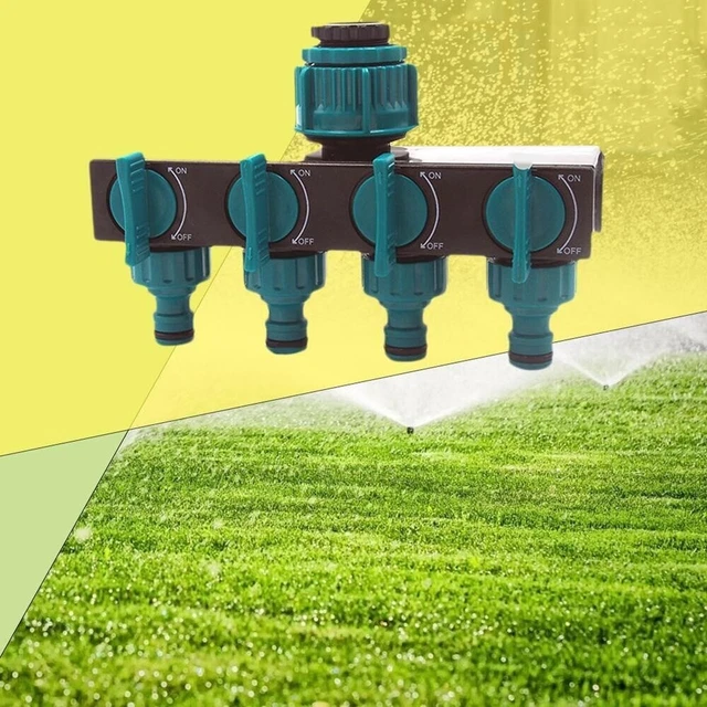GARDEN IRRIGATION WATER Pipe Connector 4-Way Water Splitters Garden EUR ...