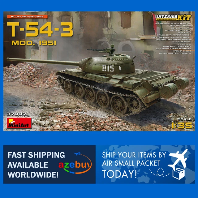 T-54-3 MOD. 1951 Soviet Medium Tank 1/35 Scale Plastic Model Kit ...