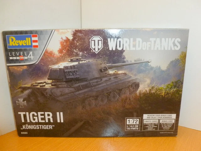 REVELL TIGER II Konigstiger World of Tanks 03503 Military Model Kit ...