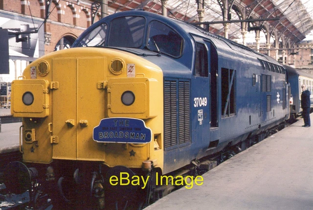 PHOTO RAILWAY 6X4 Class 37 37049 Last Loco Hauled Lowestoft 12/5/84 £2. ...
