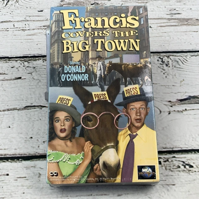 FRANCIS COVERS THE Big Town (VHS 1995) Yvette Dugay Donald Oconnor NEW ...
