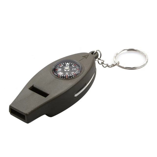 PROTABLE 4 IN 1 Emergency Survival Whistle Compass Thermometer ...