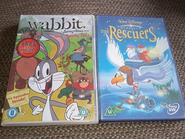 THE RESCUERS/WABBIT SEASON 1 volume 1 dvds kids double 2 disc set VGC £ ...