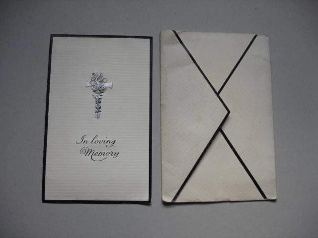 IN LOVING MEMORY Memoriam Card & Envelope Elsie Mary STANIER 1928 Leigh ...