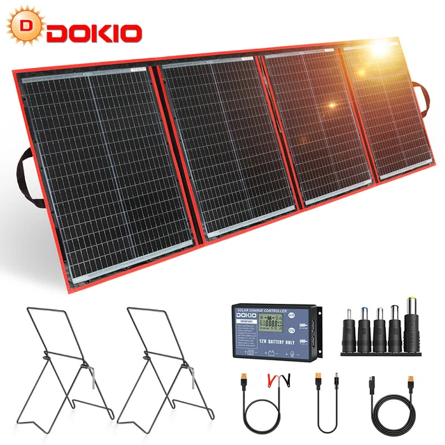 200W 12V PORTABLE Foldable Solar Panel Kit For Car/Caravan/Power ...