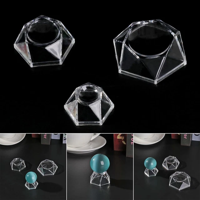 PEDESTAL ACRYLIC DISPLAY Stand Crystal Ball Base Quartz Sphere Holder ...