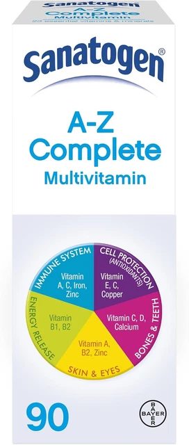 SANATOGEN A-Z COMPLETE Multivitamin Tablets for Men and for Women ...