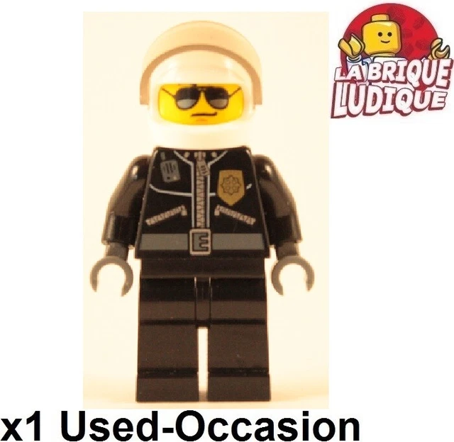 LEGO FIGURE MINIFIG City Police Police Officer Motorcycle Pilot Helmet ...