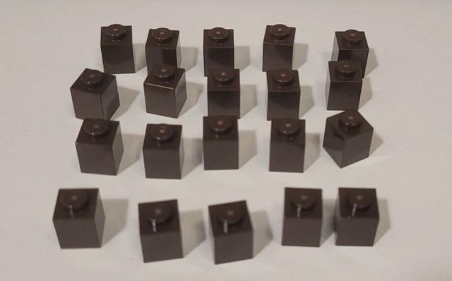 LEGO PART 3005/35382 - Pack of 10 New Pieces - Brick 1x1 - Dark Brown ...