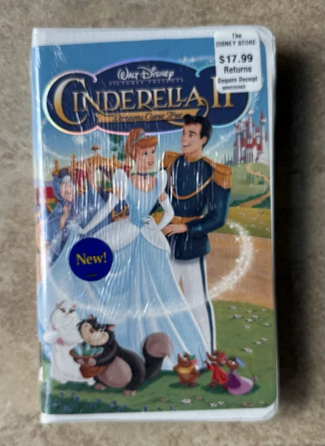 VINTAGE DISNEY'S CINDERELLA II / 2 Dreams Come True VHS Clam shell case ...
