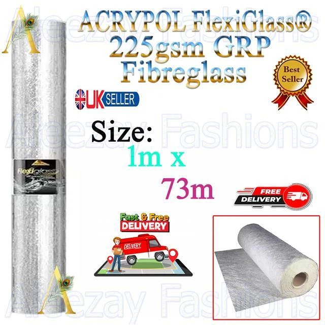 ACRYPOL FLEXIGLASS® 225GSM Fibreglass Matting Versatile GRP Resin 16 ...