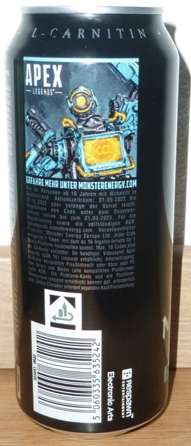 RARE MONSTER ENERGY ZERO SUGAR energy drink APEX LEGENDS 500ml can ...