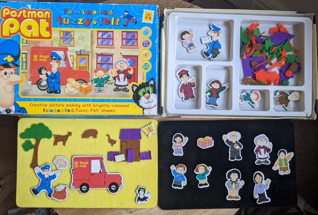 POSTMAN PAT LAMINATED Fuzzy Felt Activity Picture Making Game £11.11 ...