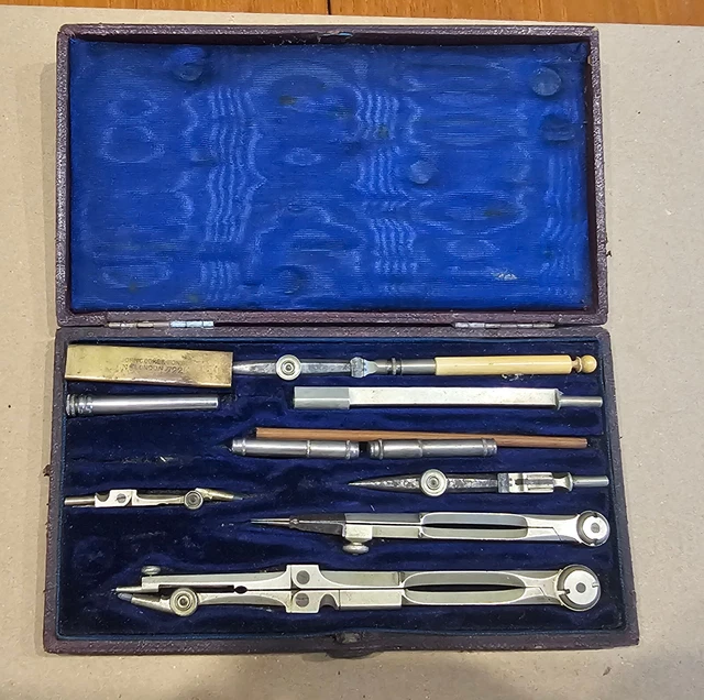 EXTREMELY RARE VINTAGE 1930's Art Deco Solid Brass Technical Drawing ...