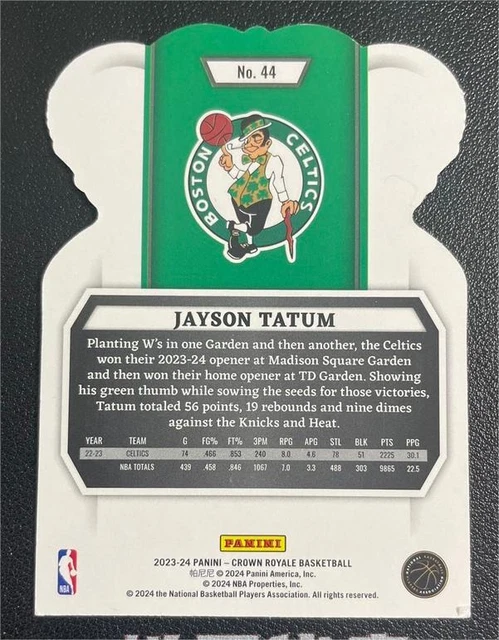 JAYSON TATUM 2023-24 Panini Crown Royale Crystal Ice Celtics #44 -5.16 ...