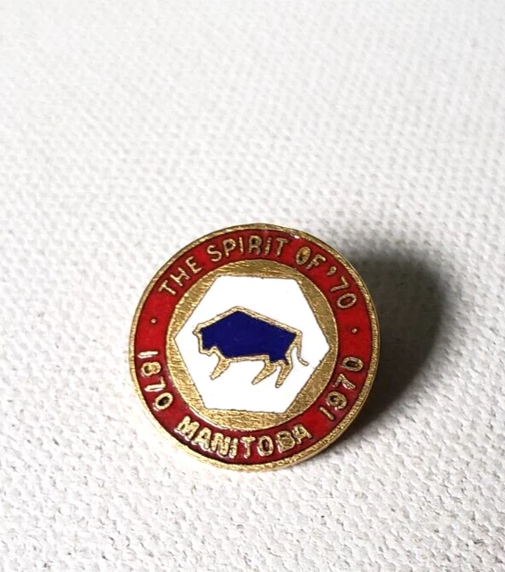 VINTAGE MANITOBA CENTENNIAL The Spirit of '70 1870-1970 Canada Metal ...
