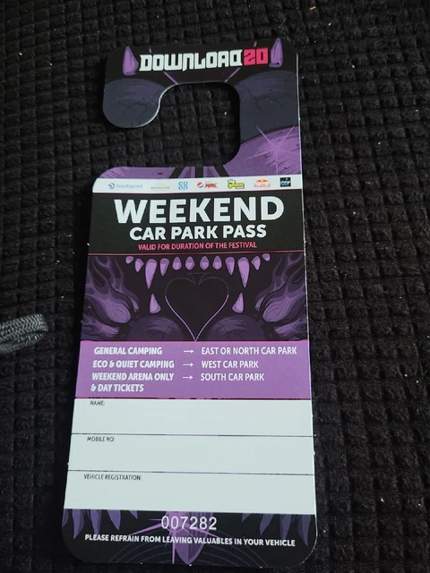 DOWNLOAD TICKETS FOR 2023 Car Park Pass £100.00 - PicClick UK