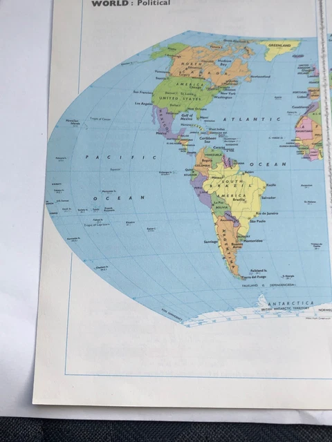 1994: POLITICAL MAP Of The World Europe Africa Asia Australia Maps ...
