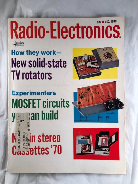 VINTAGE RADIO ELECTRONICS Magazine December 1969 Solid State TV ...