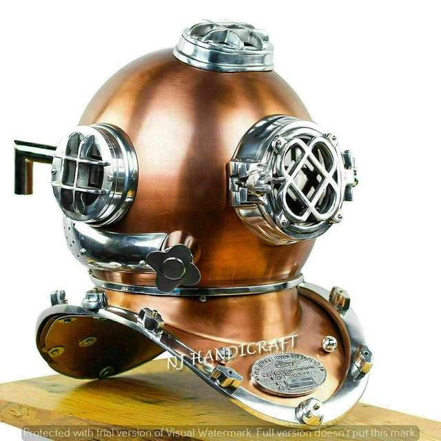 CASQUE DE PLONGÉE US Navy Mark V Deep Copper Antique Scuba Sea Diver ...