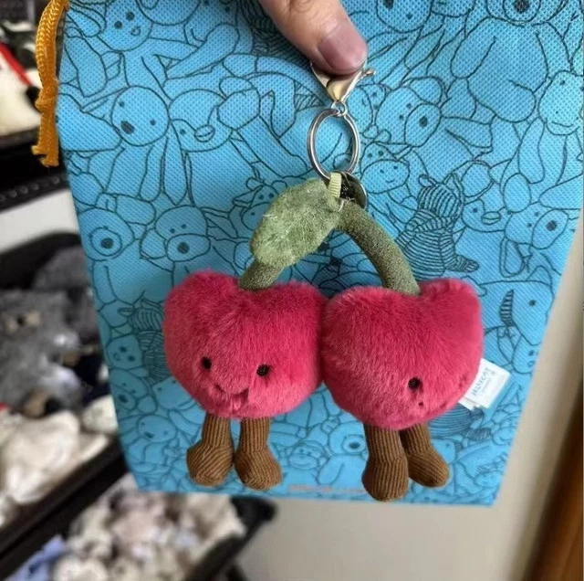 JELLYCAT AMUSEABLES CHERRIES Bag Charm Cherry Keychain BRAND NEW WITH ...