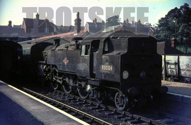 35MM SLIDE BR British Railways Steam Loco 80084 Class 4MT Heathfield ...