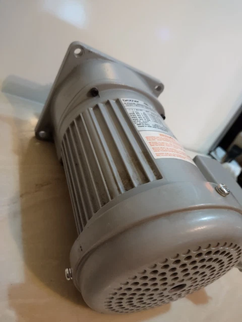 BROTHER 3-PHASE INDUCTION Motor G3K18N10- Mf2 Aen 1/4 Hp 4P Ratio 10:1 ...