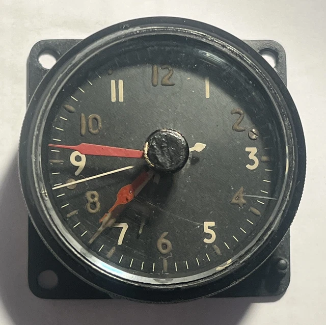 WW2 RAF AIRCRAFT cockpit clock MK2A 6A/1002, Spitfire Hurricane ...