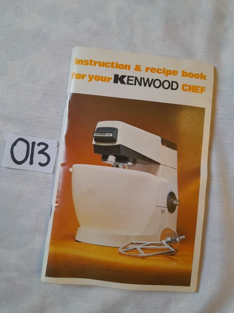 VINTAGE KENWOOD CHEF No14 Instruction Recipe Book 1970s Cookbook Food ...