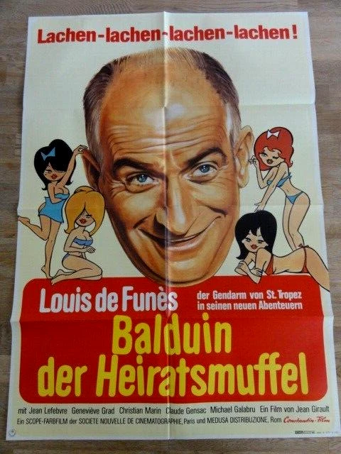 KINOPLAKAT BALDUIN DER HEIRATSMUFFEL Louis de Funes 1975 EUR 11,99 - PicClick FR
