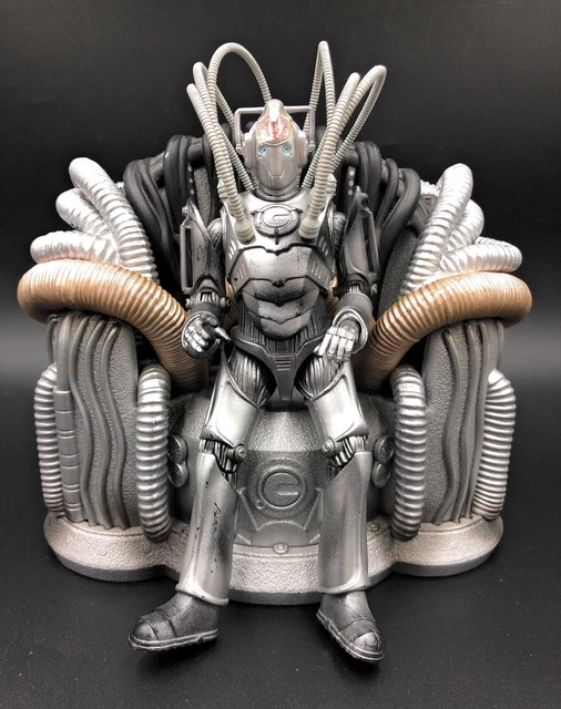 DOCTOR WHO CYBER Controller Cyberman Leader Action Figure Toy & Throne ...
