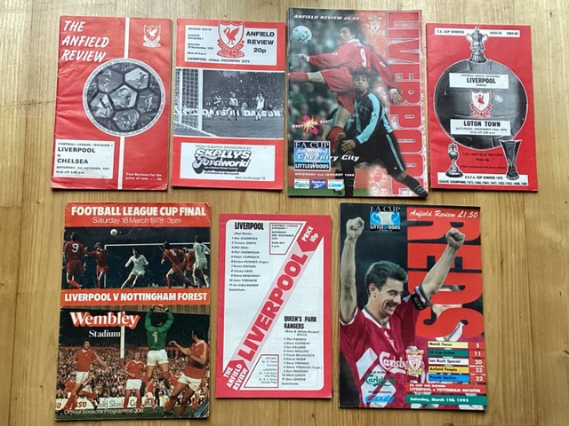 LIVERPOOL FC - Collection of 7 home football match programmes - LFC ...