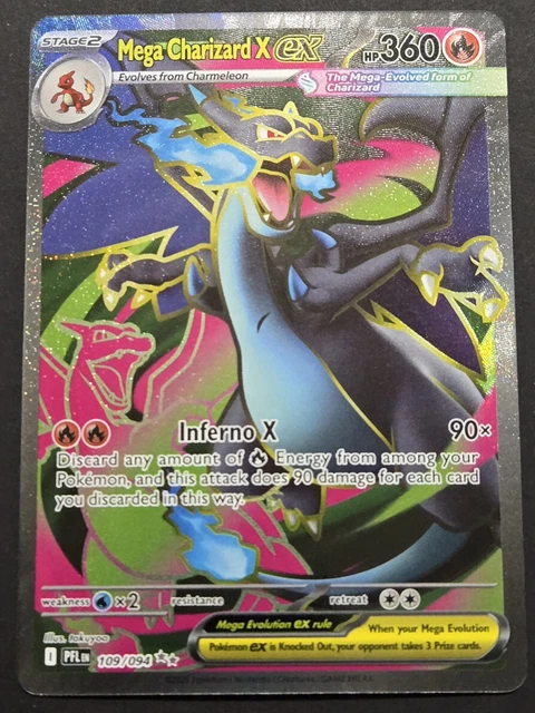 POKEMON TCG: PHANTASMAL Flames - Mega Charizard X ex (109/094) Full Art ...