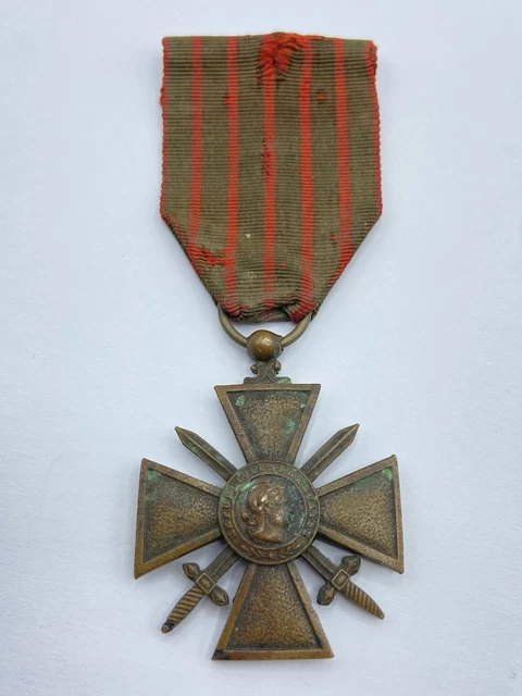 WW1 FRENCH CROIX de Guerre (Cross Of War) Medal & Ribbon £18.00 ...
