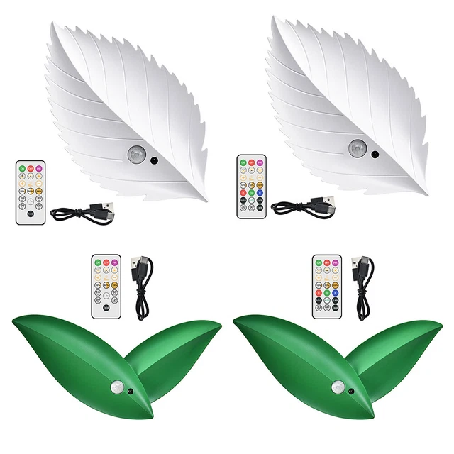 HUMAN BODY SENSOR Light Magnetic Rechargeable LED Night Light W/ Timer ...