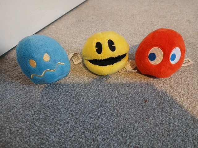 PAC MAN MINI 3 Inch Plush Bundle Soft Toy Ghosts £10.80 - PicClick UK