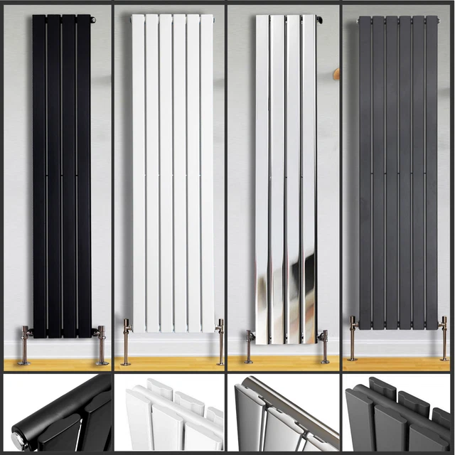 VERTICAL FLAT PANEL Tall Upright Column Designer Radiator Central ...