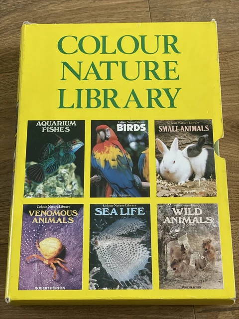 COLOUR NATURE LIBRARY Boxed Set x 6 - Wild Animals, Birds, Sealife ...