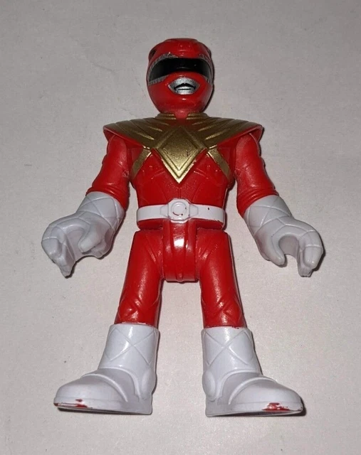 FISHER PRICE IMAGINEXT Power Rangers RED RANGER figure Gold Armor w ...
