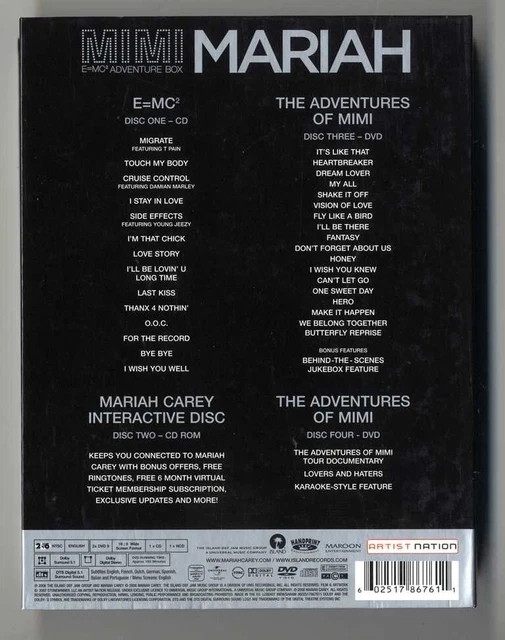 MARIAH CAREY E=MC2 Adventure Box Mimi CD, CD ROM & DVDs 4 Discs limited ...