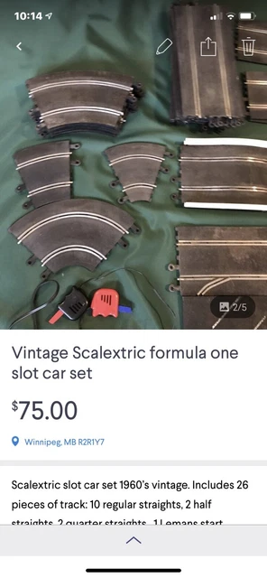 VINTAGE SCALEXTRIC SLOT car Race Track Set $26.70 - PicClick CA