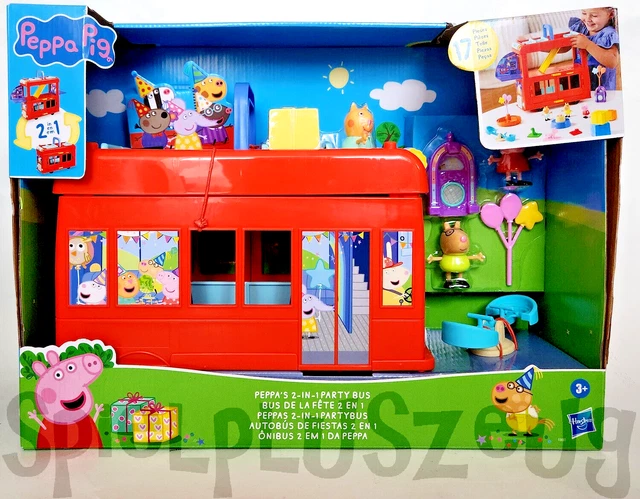 PEPPA PIG PEPPAS Peppa´s 2 in 1 Party Bus Spielset mit Figuren EUR 39 ...